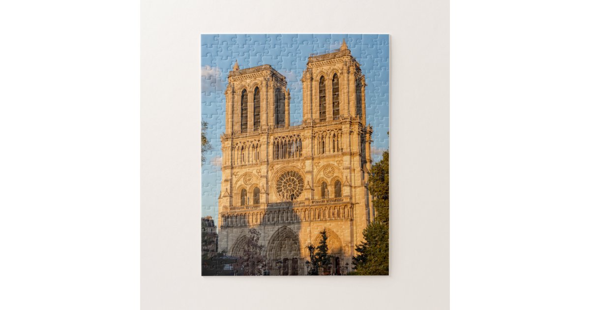 Notre Dame de Paris at Golden Hour - Paris, France Jigsaw Puzzle | Zazzle