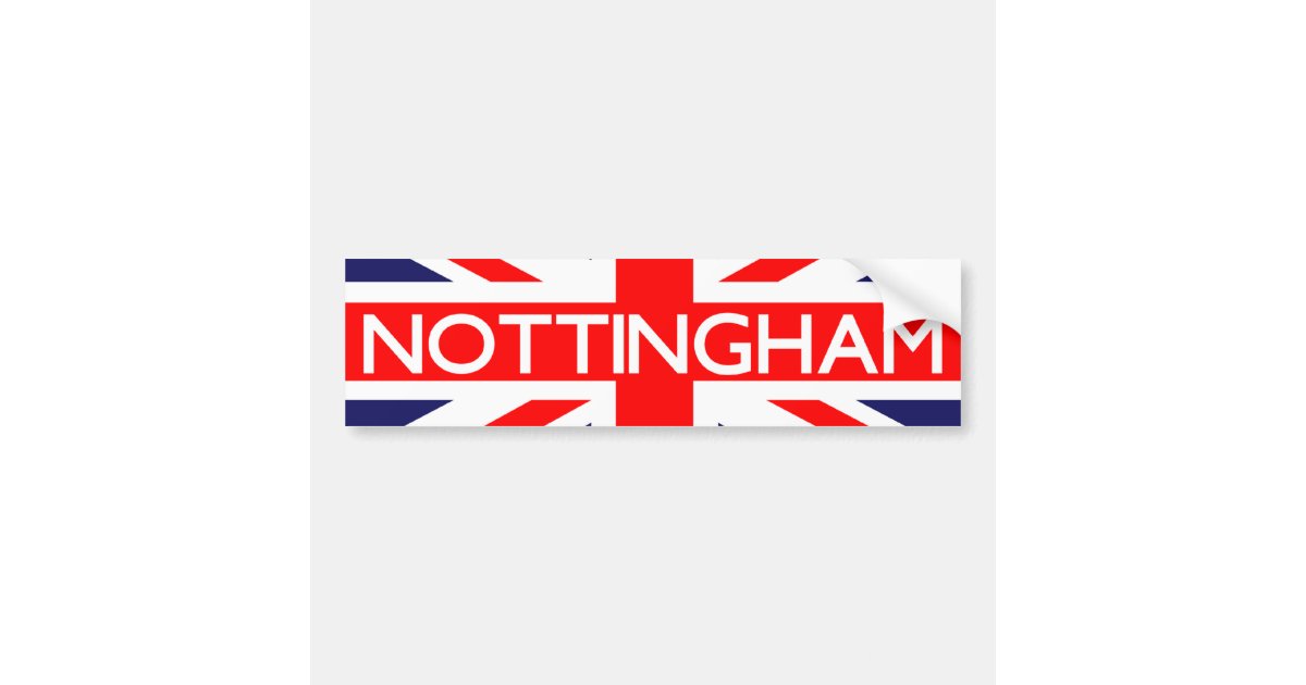 Nottingham : British Flag Bumper Sticker | Zazzle