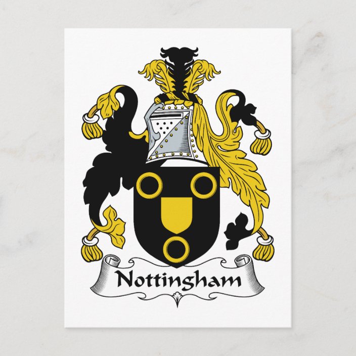 Nottingham Family Crest Postcard | Zazzle.co.uk