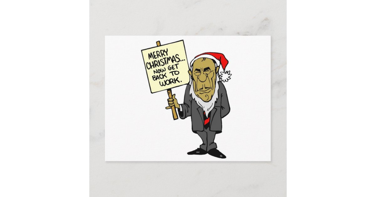 Now Get Back To Work Holiday Postcard | Zazzle.co.uk