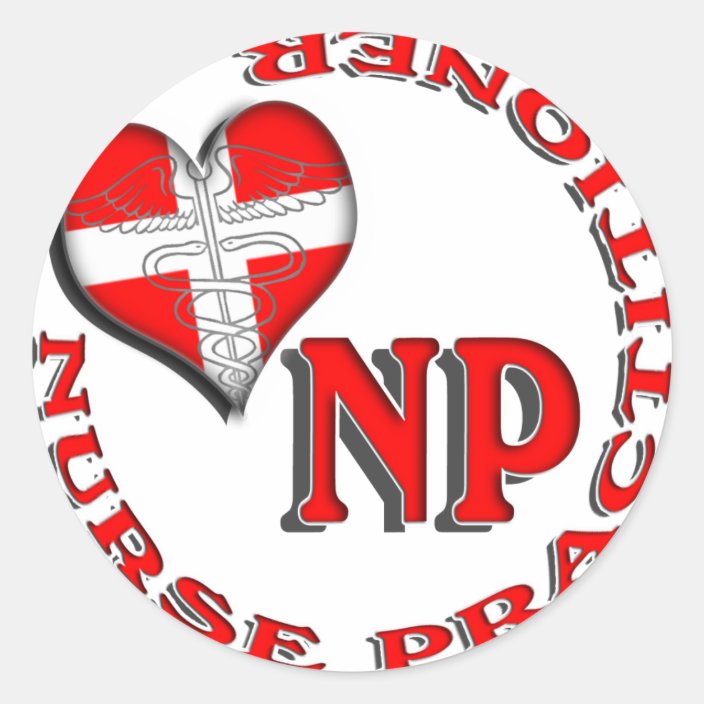 NP CIRCULAR LOGO NURSE PRACTITIONER CLASSIC ROUND STICKER | Zazzle.co.uk