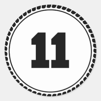Number 11 Stickers | Zazzle.co.uk