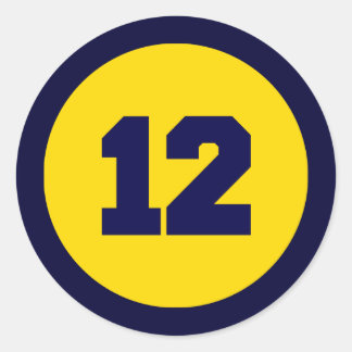 Number 12 Stickers and Sticker Transfer Designs - Zazzle UK