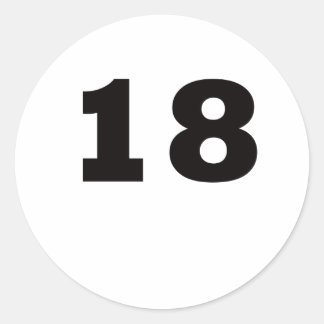 Number 18 Stickers | Zazzle.co.uk