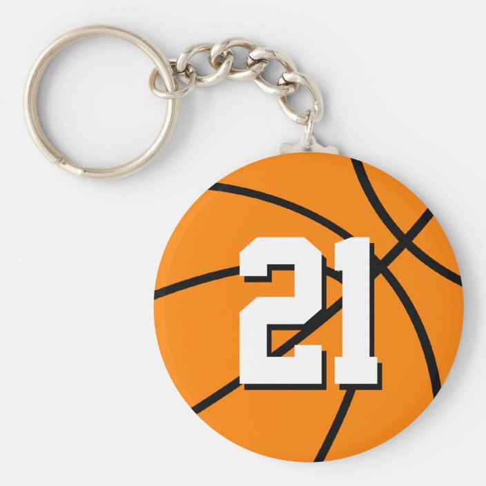 Number 21 basketball keychain | Customisable | Zazzle.co.uk