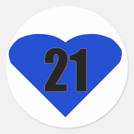 Number 21 Twenty One Stickers and Sticker Transfer Designs - Zazzle UK