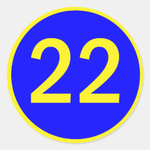 Number 22 Stickers & Labels | Zazzle UK