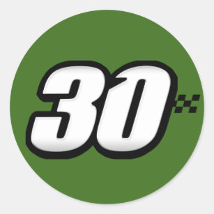 Number 30 Stickers & Labels | Zazzle UK