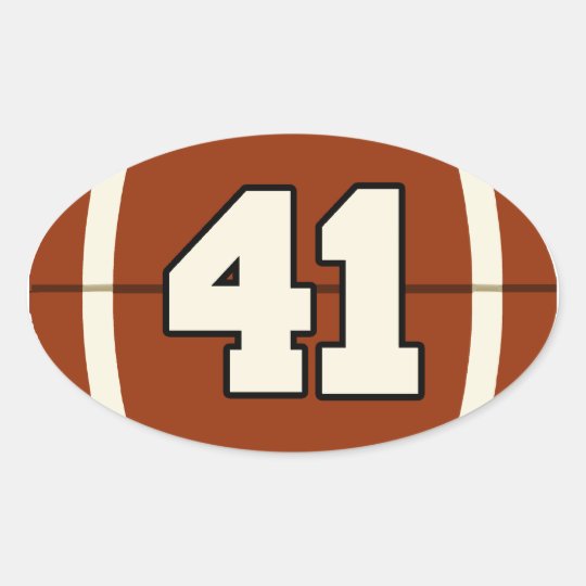 Number 41 Football Sticker | Zazzle.co.uk