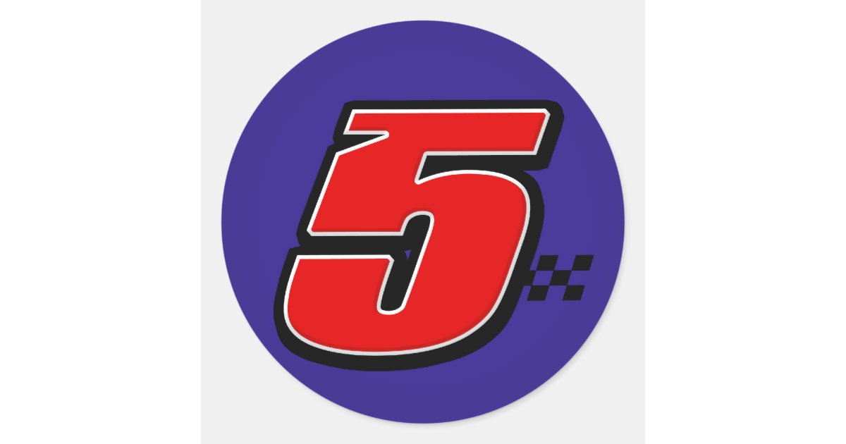 Number 5 - Sticker | Zazzle