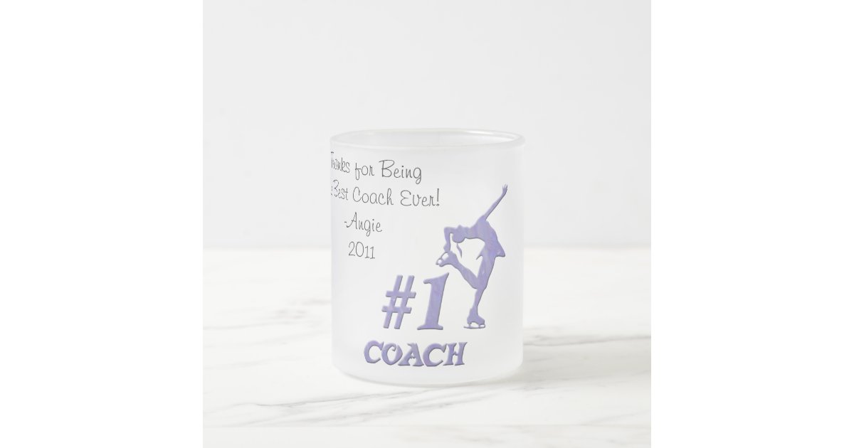 Number One Coach Frosted Mug - Purple | Zazzle
