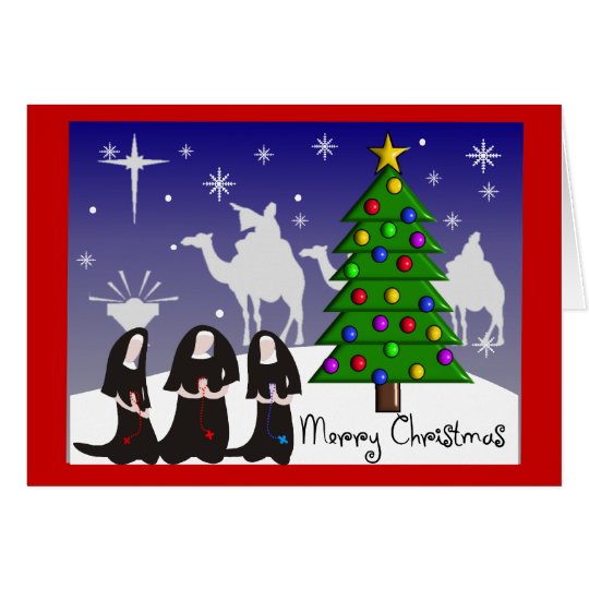 Nuns Christmas Cards "Merry Christmas" | Zazzle