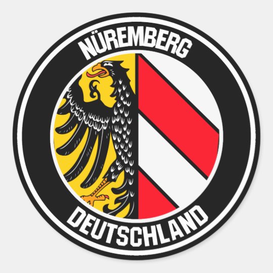 Nuremberg Round Emblem Classic Round Sticker | Zazzle.co.uk
