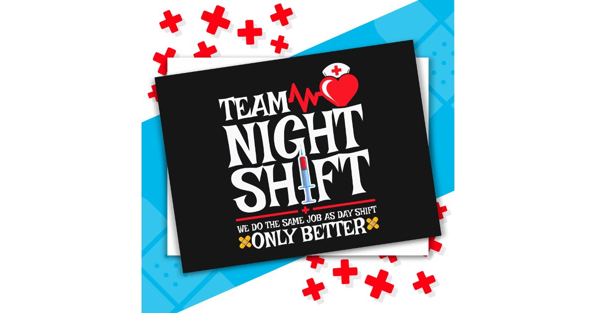 Nurse Appreciation Funny Team Night Shift Nurse Postcard | Zazzle