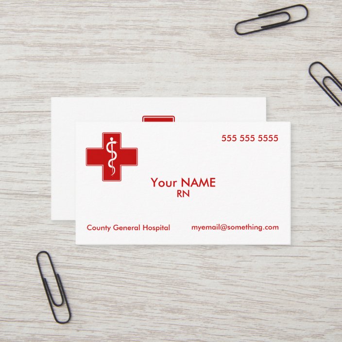 Nurse Business Card | Zazzle.co.uk