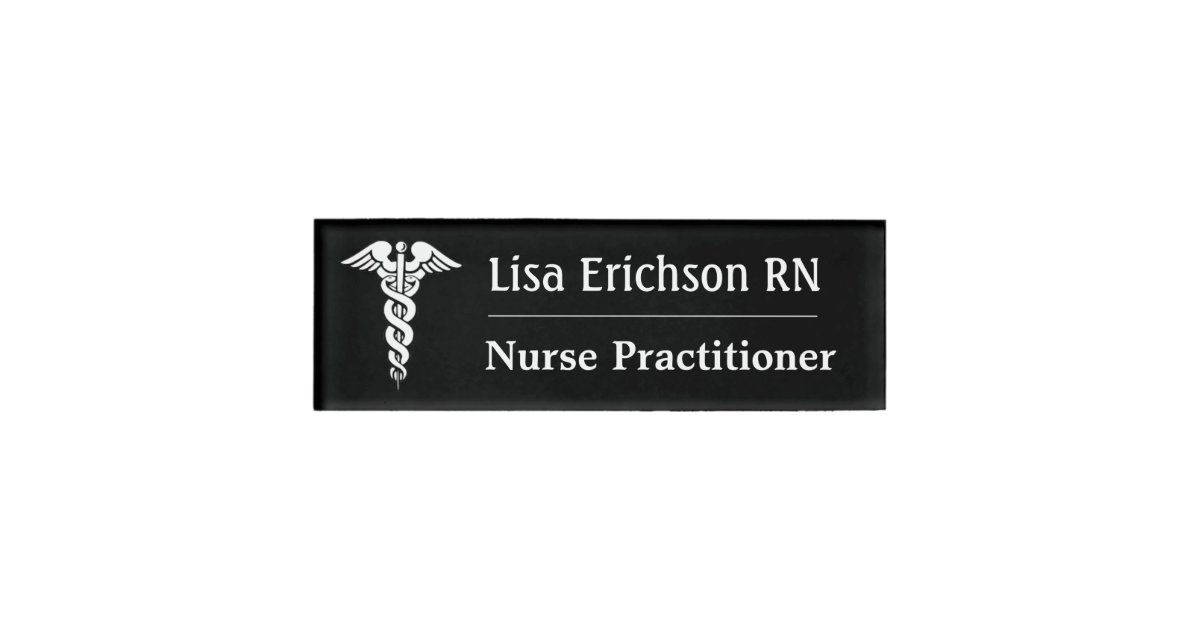 Nurse Practitioner Name Tag Personalised | Zazzle