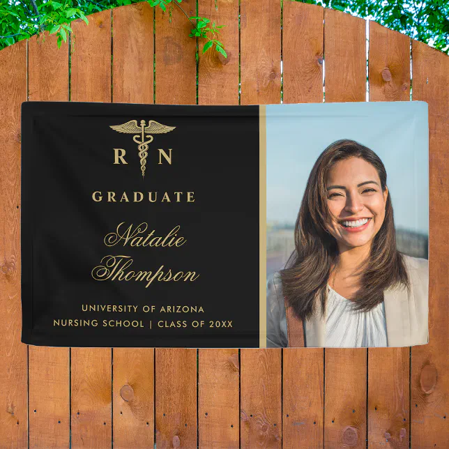 Nursing Student Registered Nurse Graduation Custom Banner | Zazzle