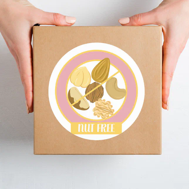 Nut Free Allergy Safe Classic Round Sticker | Zazzle