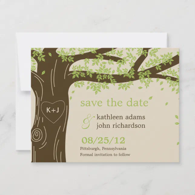 Oak Tree Save The Date Card | Zazzle