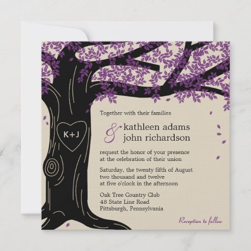 Oak Tree Wedding Invitation | Zazzle