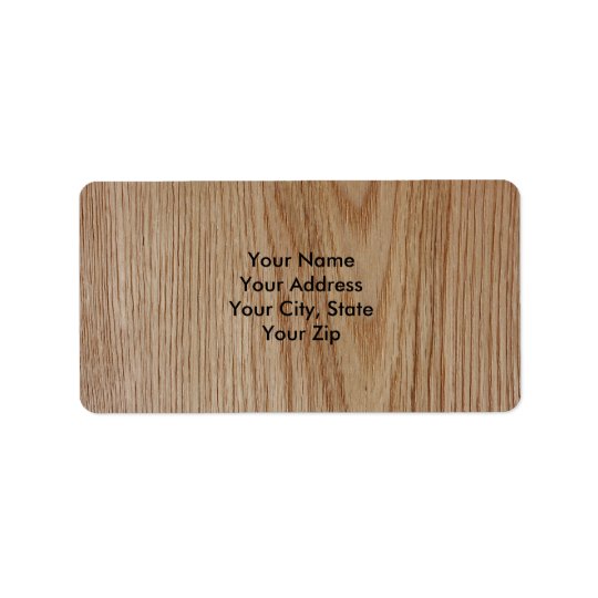 Oak Wood Grain Look Label | Zazzle.co.uk