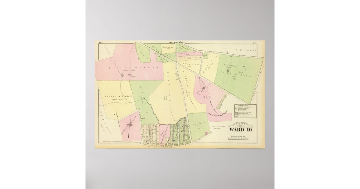 Oaklands and Smith Plat Atlas Map Poster | Zazzle