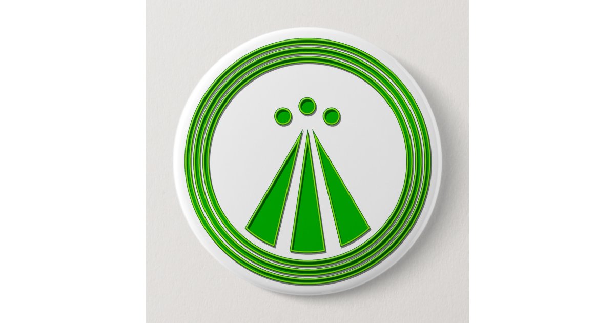 OBOD Symbol Neon Green 10 Cm Round Badge | Zazzle