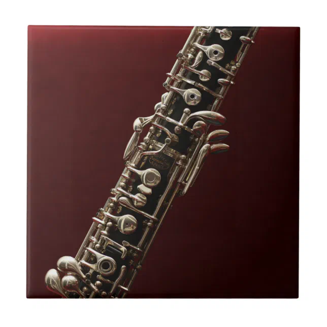 Oboe musical instrument tile | Zazzle