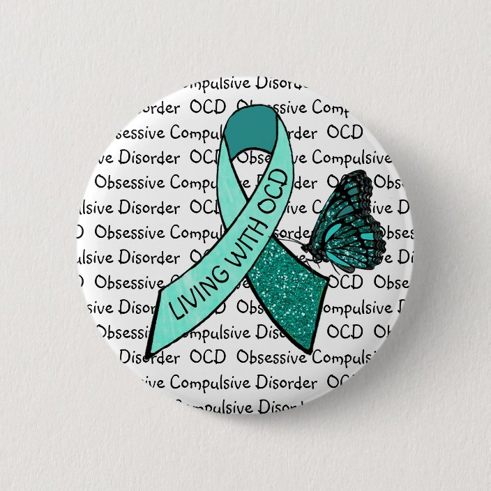 OCD Obsessive Compulsive Disorder Awareness Ribbon 6 Cm Round Badge ...