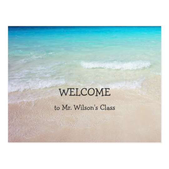 Ocean Beach Welcome Back to School Postcards | Zazzle.co.uk