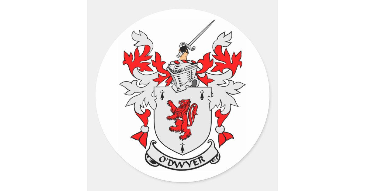 O'DWYER Coat of Arms Classic Round Sticker | Zazzle