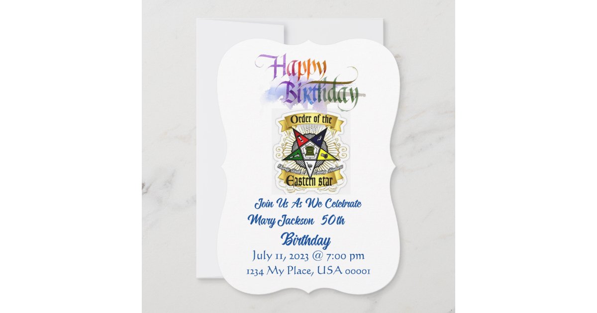 OES Birthday Invitation | Zazzle