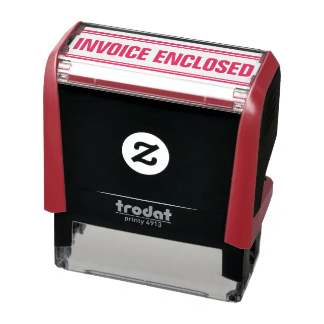 OFFICE INVOICE ENCLOSED SELF-INKING STAMP | Zazzle