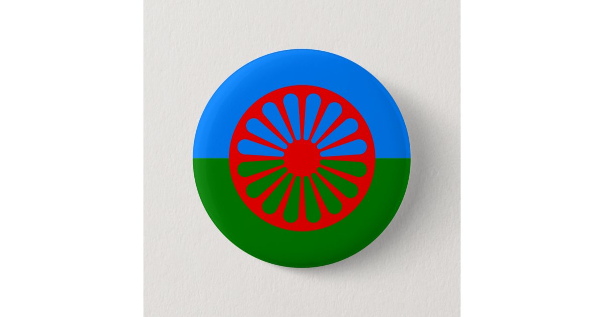 Official Romany gypsy flag 6 Cm Round Badge | Zazzle