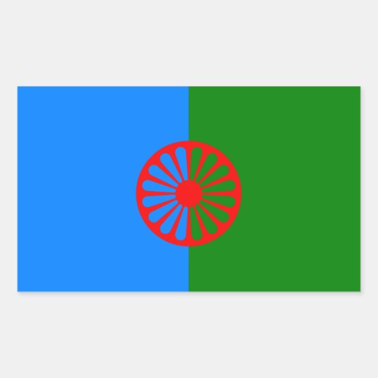 Official Romany gypsy flag Rectangular Sticker | Zazzle.co.uk