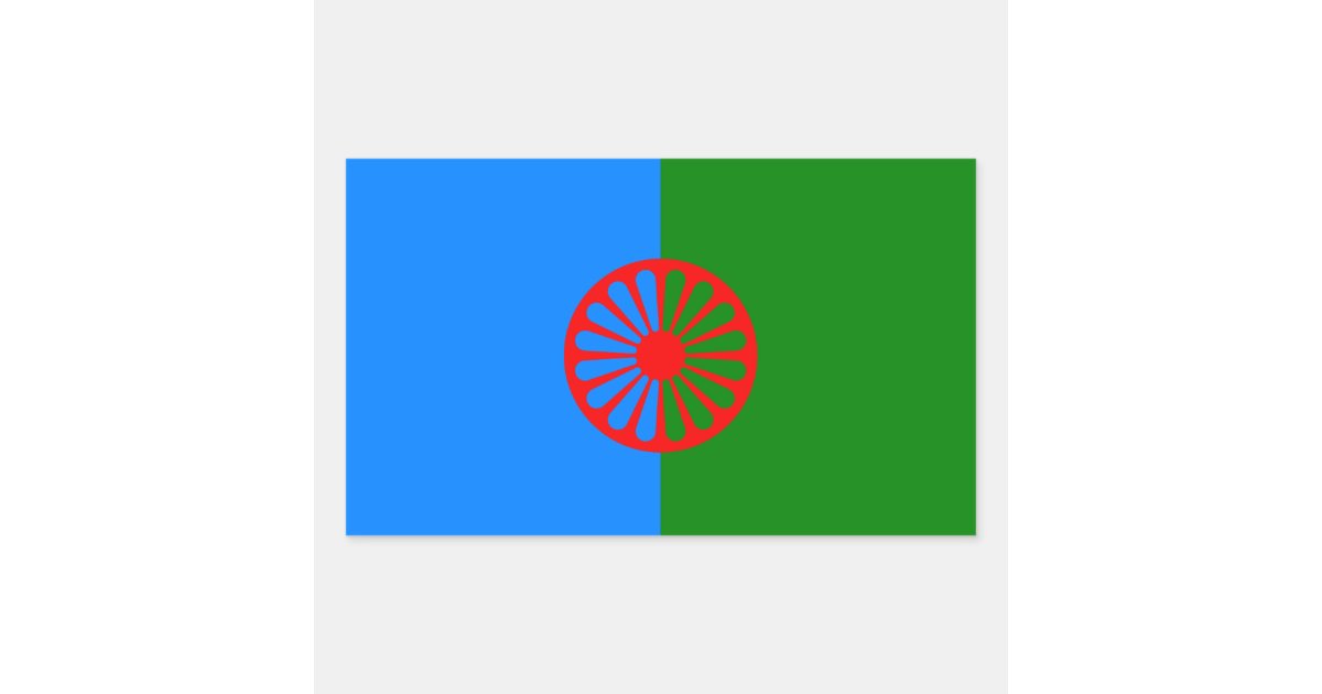 Official Romany gypsy flag Rectangular Sticker | Zazzle
