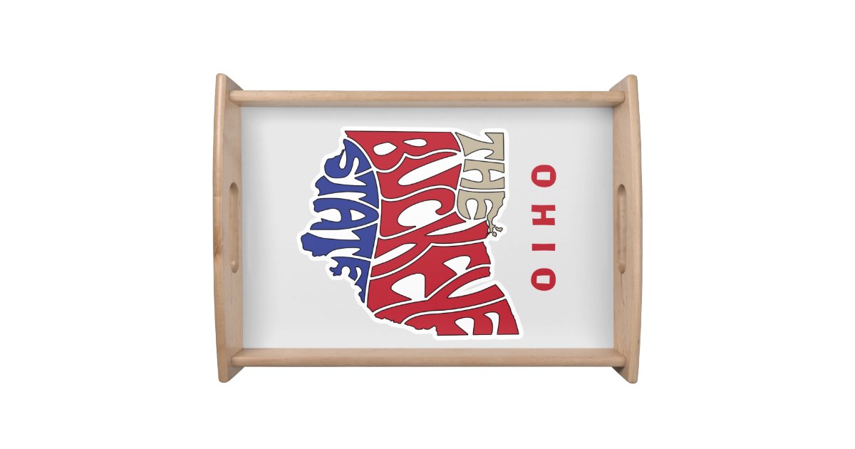 Ohio Nickname Word Art Serving Tray | Zazzle