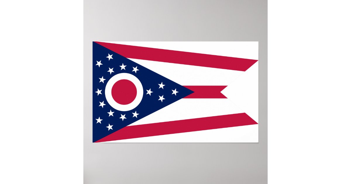 Ohio State Flag Poster | Zazzle