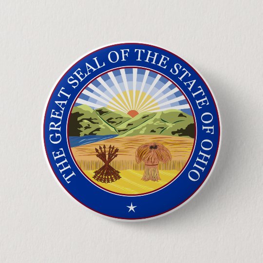 Ohio State Seal 6 Cm Round Badge | Zazzle.co.uk