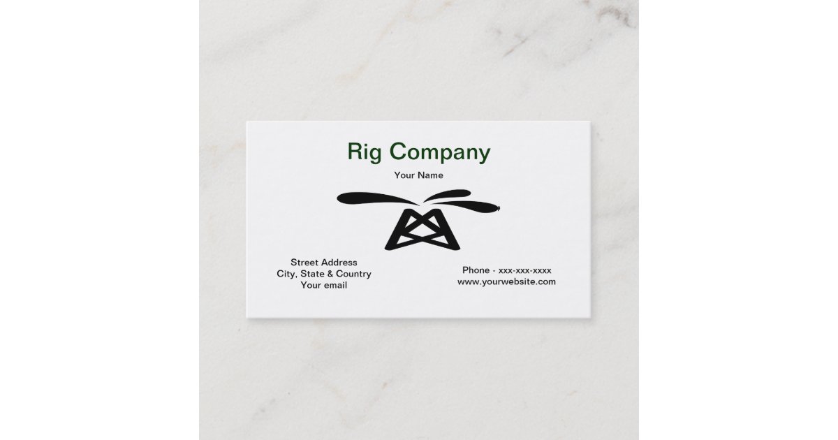 Oil Rig Business Card | Zazzle