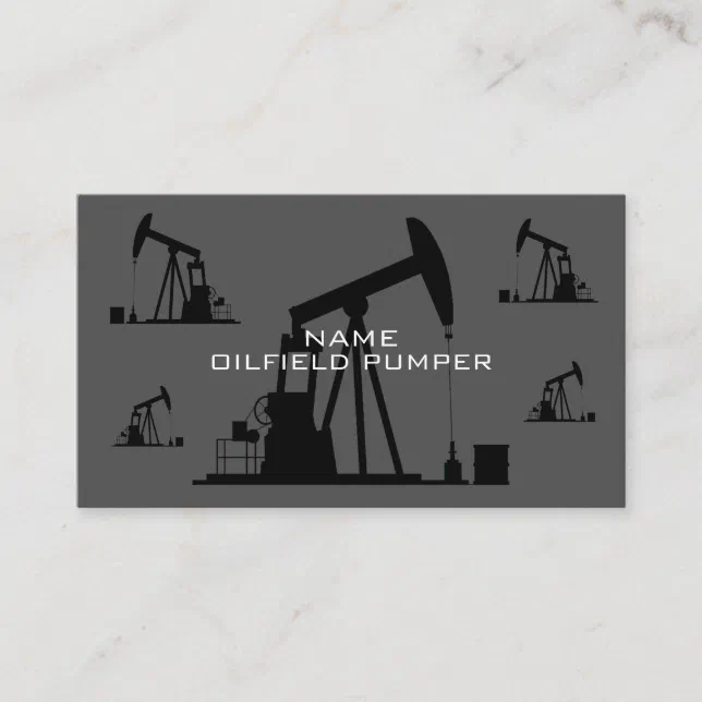 Oilfield Oil & Gas Production Maintenance Industry Business Card | Zazzle