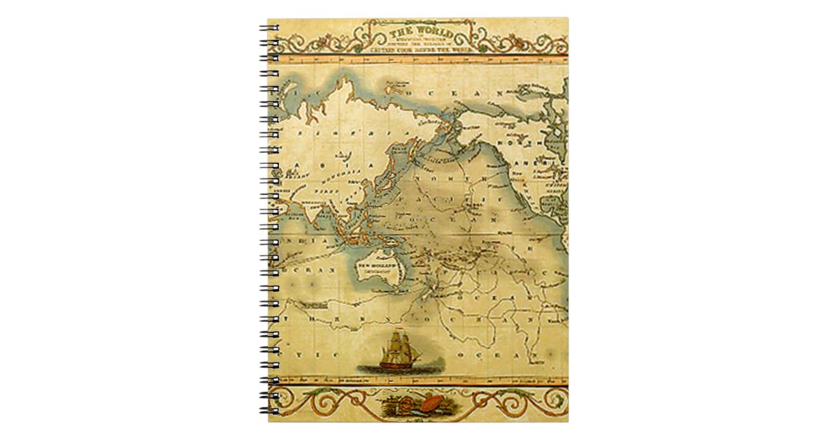 Old Antique World Map Notebook | Zazzle