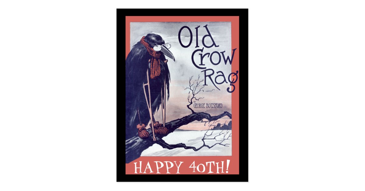 Old Crow Birthday Card | Zazzle.co.uk