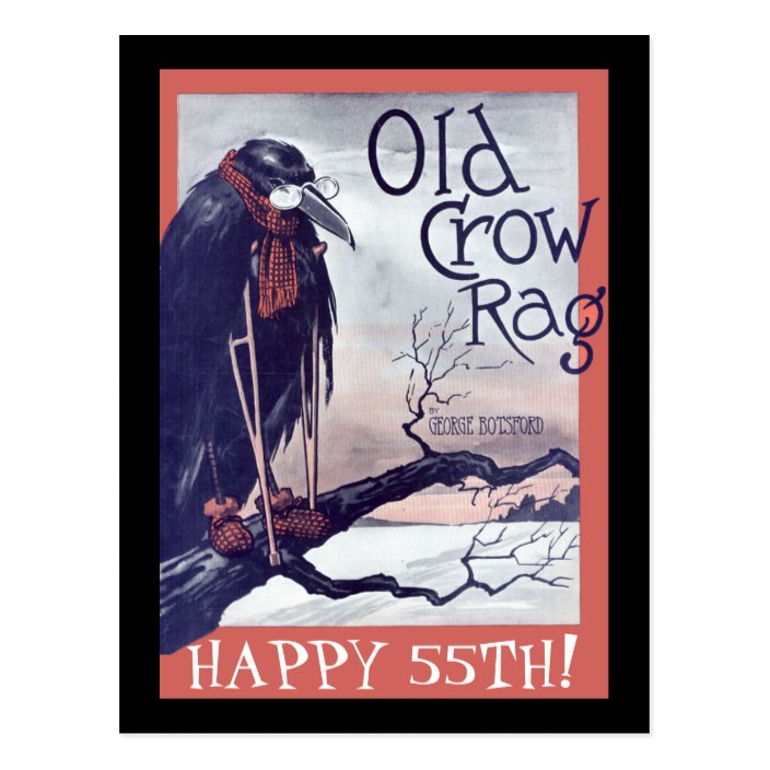 Old Crow Birthday Card | Zazzle.co.uk
