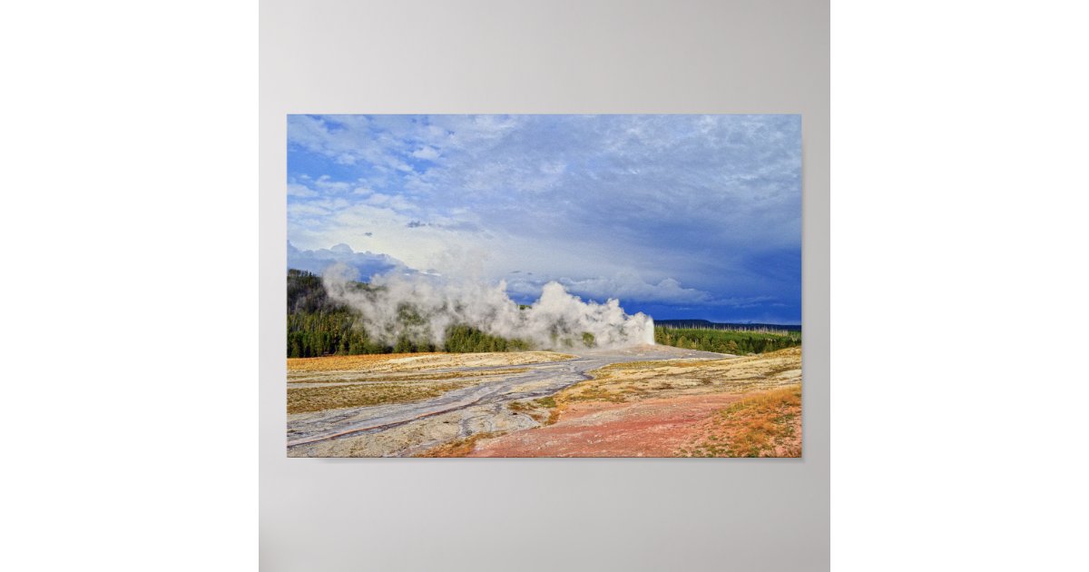 Old Faithful Geyser, Yellowstone National Park Poster | Zazzle