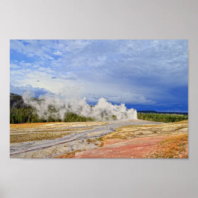 Old Faithful Geyser, Yellowstone National Park Poster | Zazzle