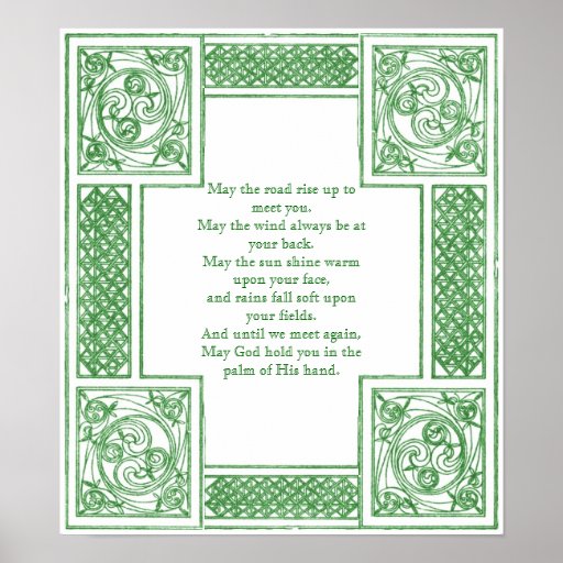 Old Irish Blessing in Celtic Knots Poster | Zazzle.co.uk