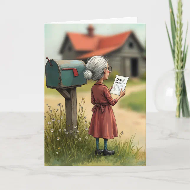 Old Lady With DNA Test Results Birthday Card | Zazzle