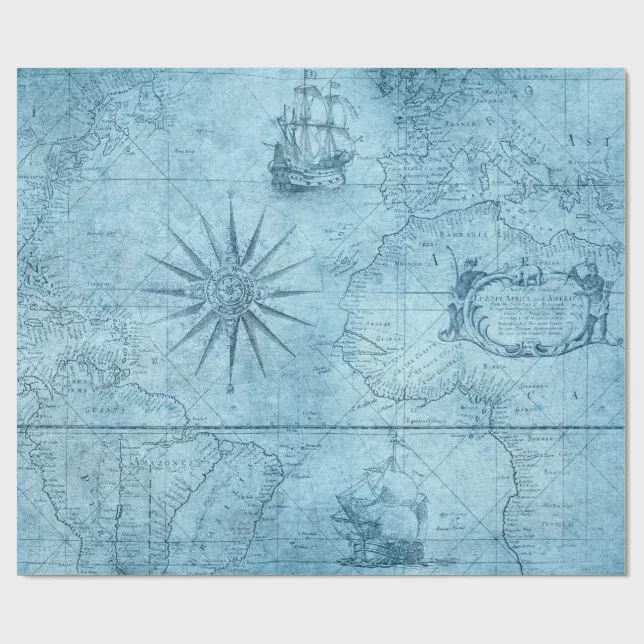 Old Map. Wrapping Paper | Zazzle