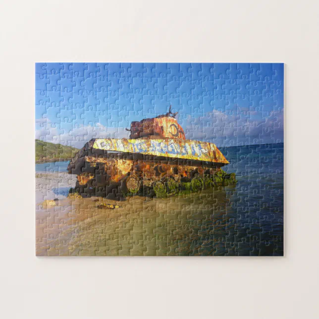 Old Military War Tank Puerto Rico. Jigsaw Puzzle | Zazzle